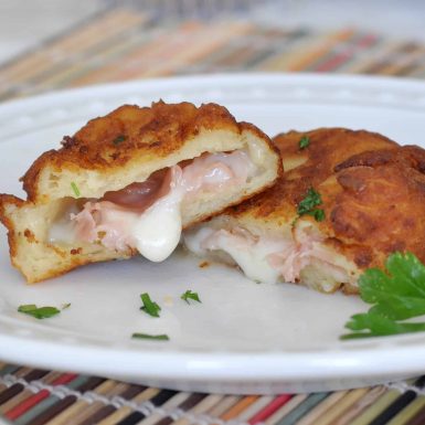 Potato Recipes | Savory Potato Patties with Ham and Cheese