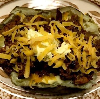 Baked Potato with Chopped BBQ Beef Brisket Recipe