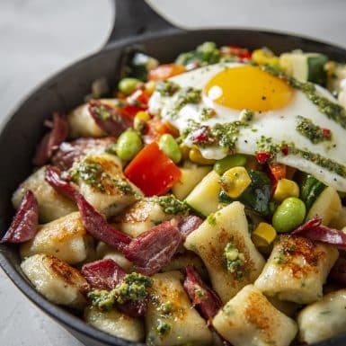 Breakfast Gnocchi & Corned Beef “Hash” | Potato Recipes