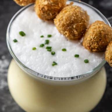 Potato Cappuccino w/ Crispy Cocktail Potatoes | Potato Goodness